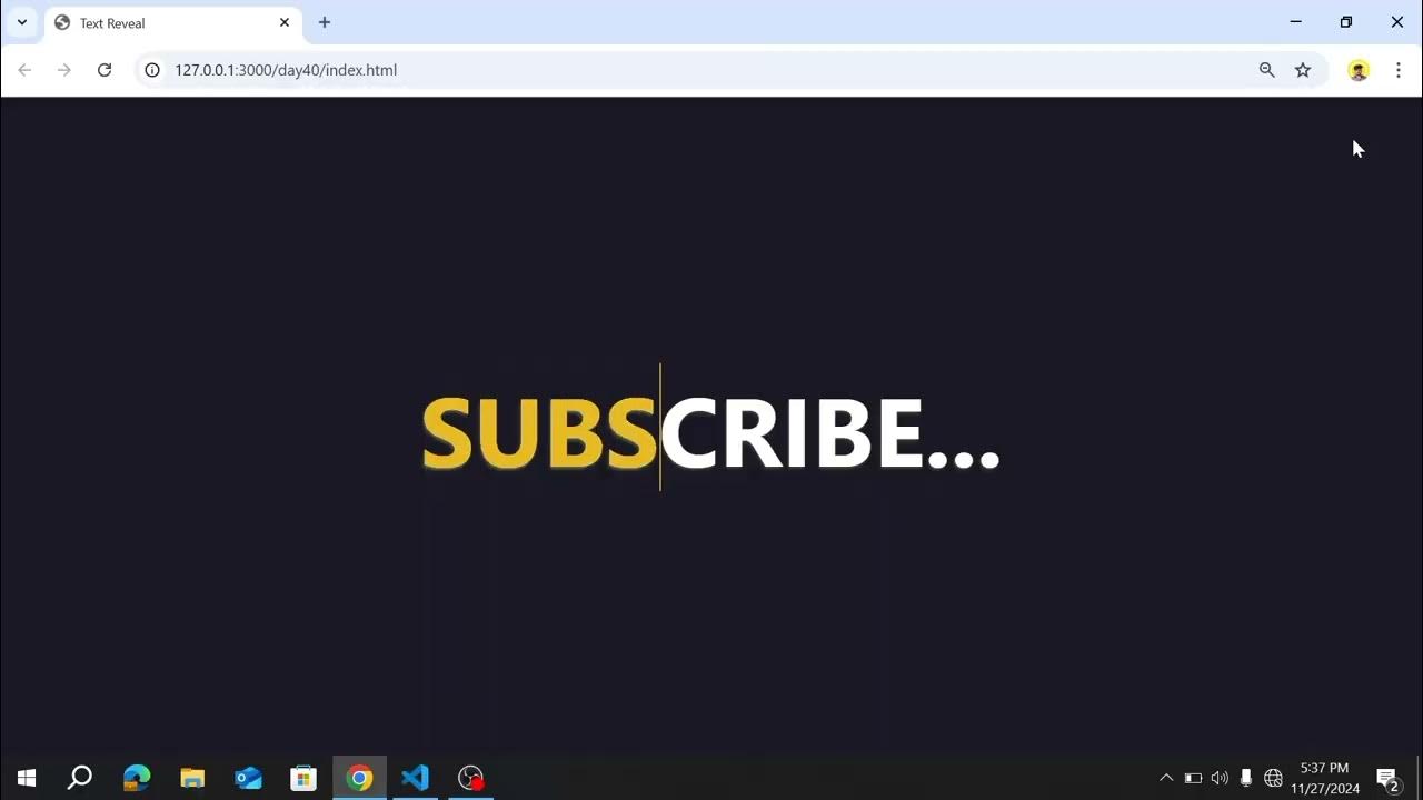 🎨 𝐃𝐚𝐲 𝟒𝟎 𝐨𝐟 𝐂𝐒𝐒 𝐌𝐚𝐬𝐭𝐞𝐫𝐲 - 𝐓𝐞𝐱𝐭 𝐑𝐞𝐯𝐞𝐚𝐥 𝐄𝐟𝐟𝐞𝐜𝐭 𝐢𝐧 𝐂𝐒𝐒 - YouTube