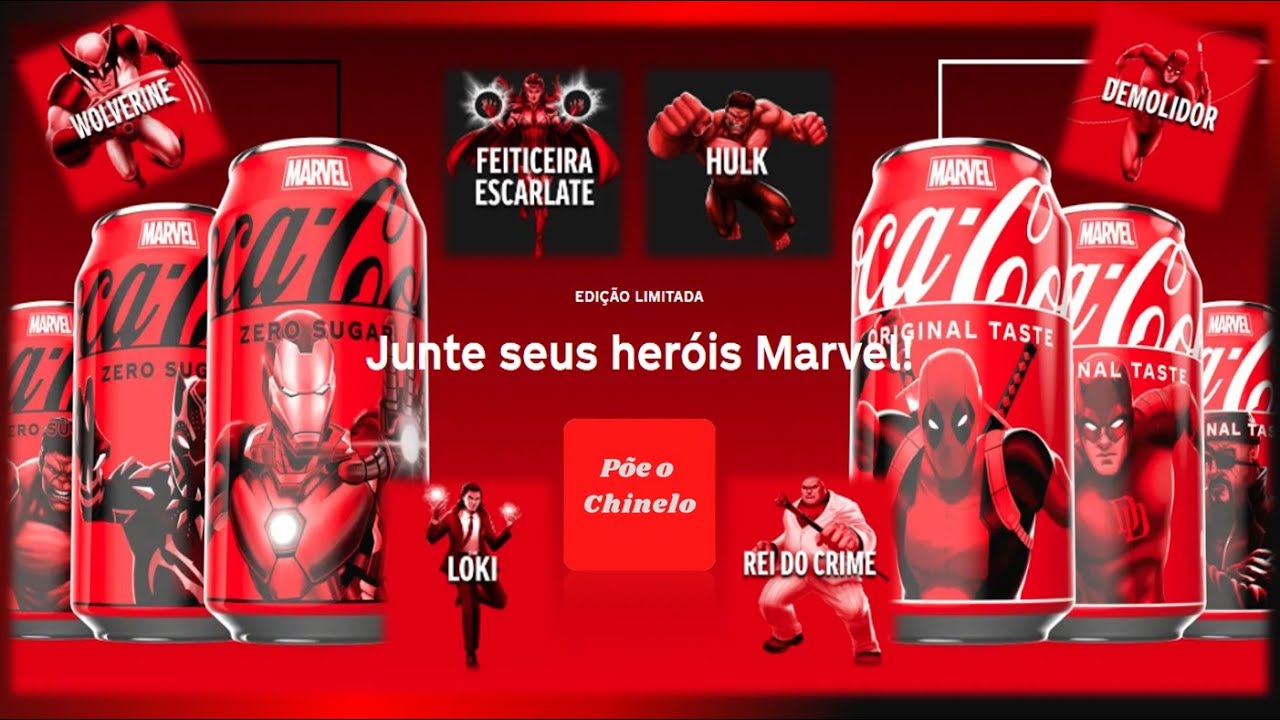 | COCA-COLA X MARVEL: OS HERÓIS" | EDIÇÃO LIMITADA | - YouTube