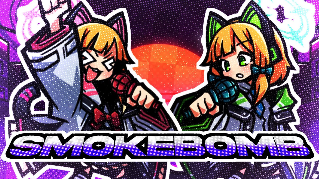 [FNF] Smokebomb V2 but Momoi vs Midori sings it - YouTube