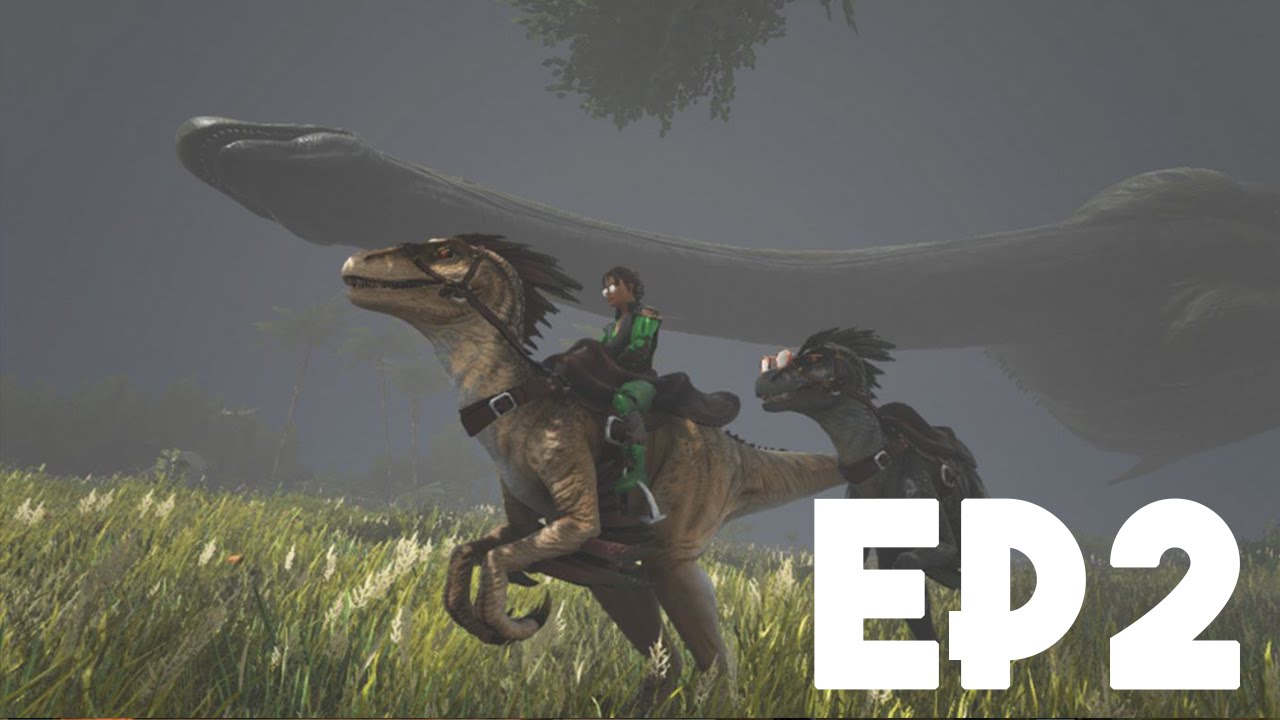 ARK Survival Evolved \\ Episode 2 \\ Taming a Bronto & Parasaur! - YouTube
