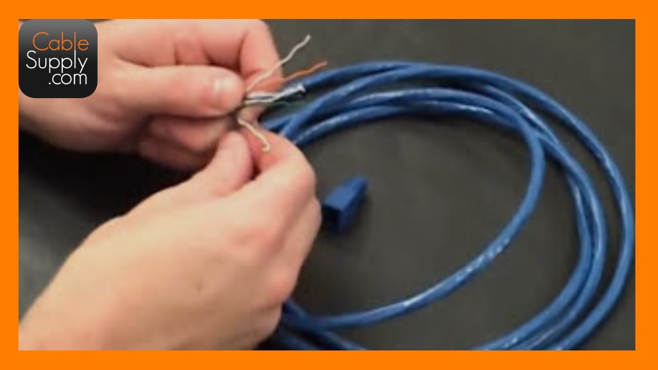 How to make a Cat6 Patch cord with strain relief boots - YouTube