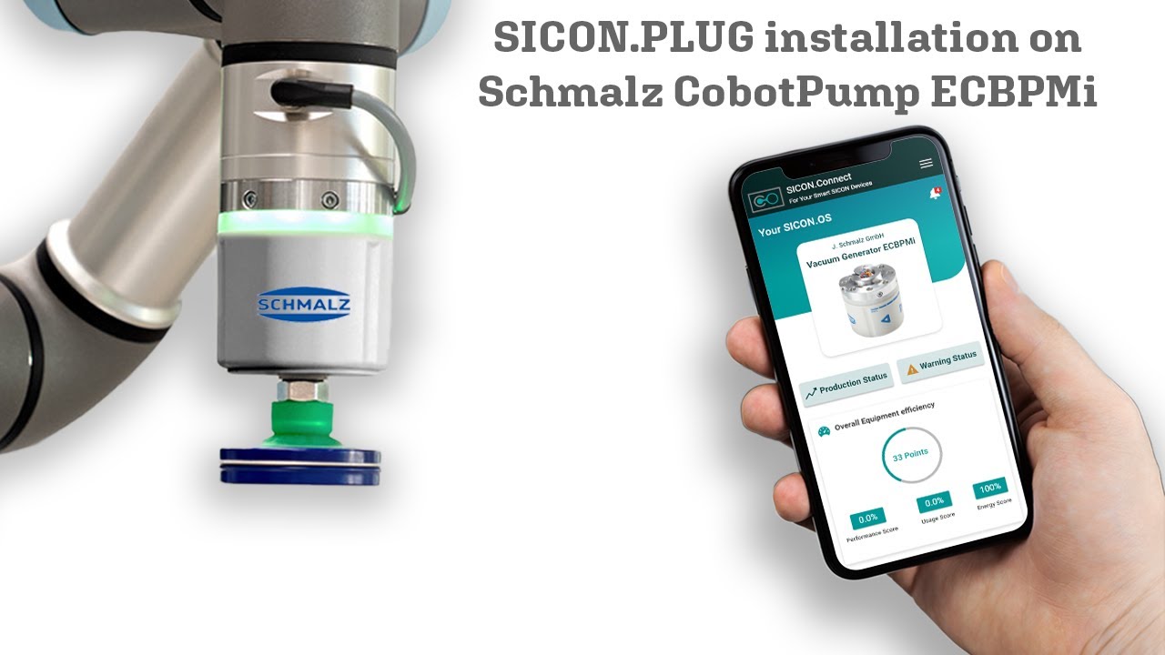 SICON PLUG installation on Schmalz CobotPump ECBPMi - YouTube