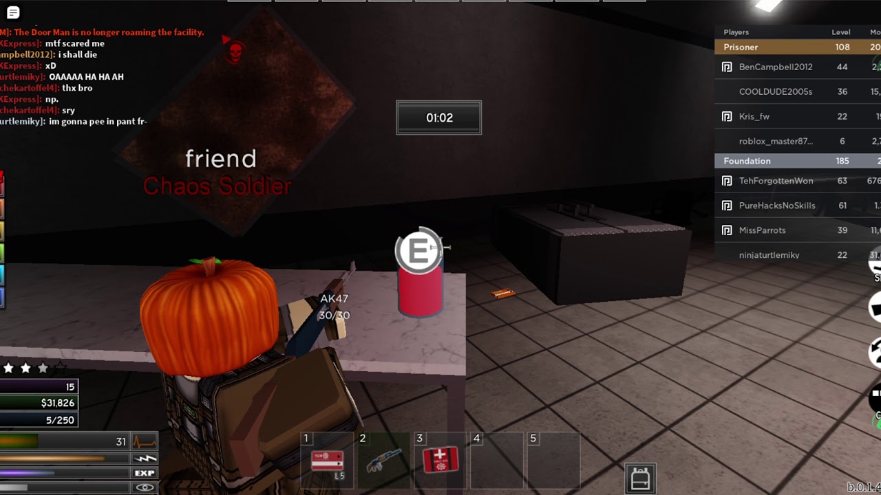 roblox scp gameplay yaaa (filmed before the wendigo head and ...