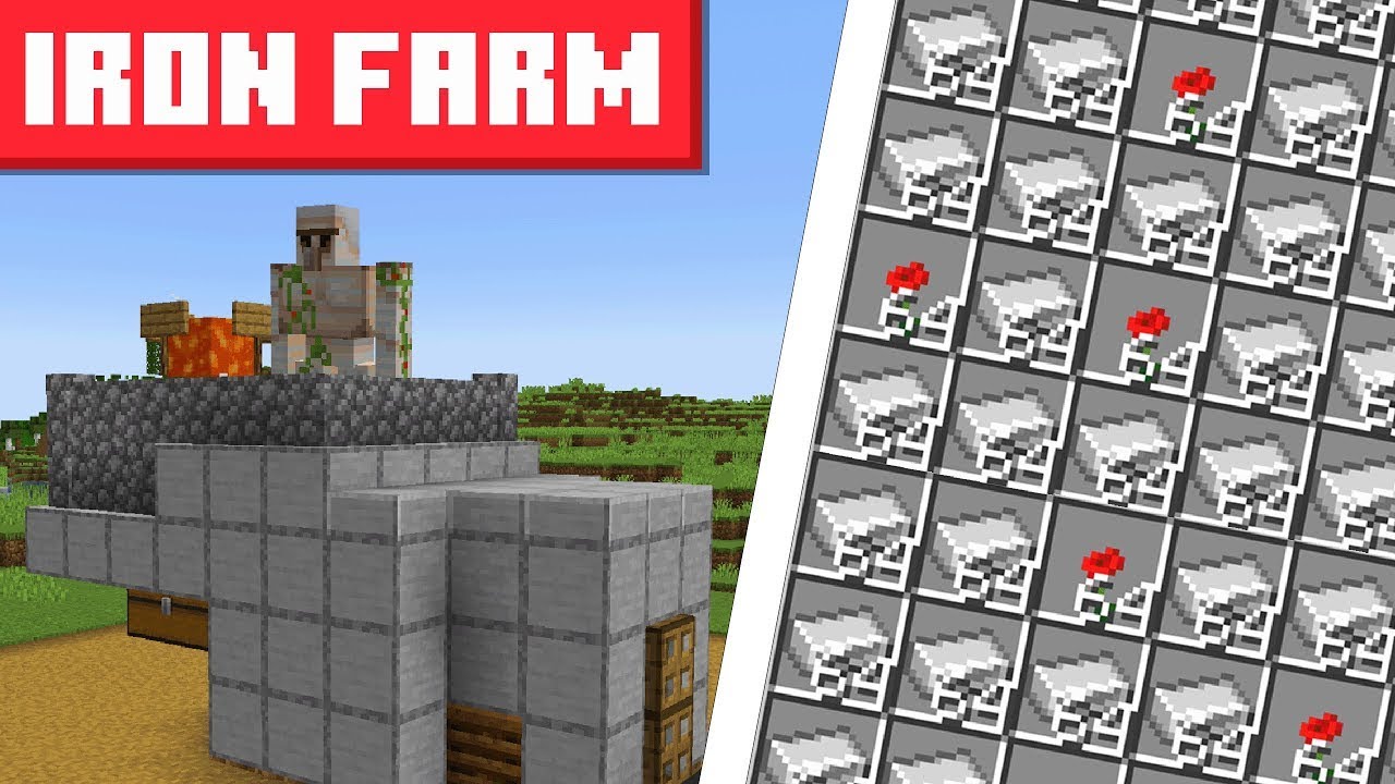 how to make iron farm easy way for Beginner or kids - YouTube