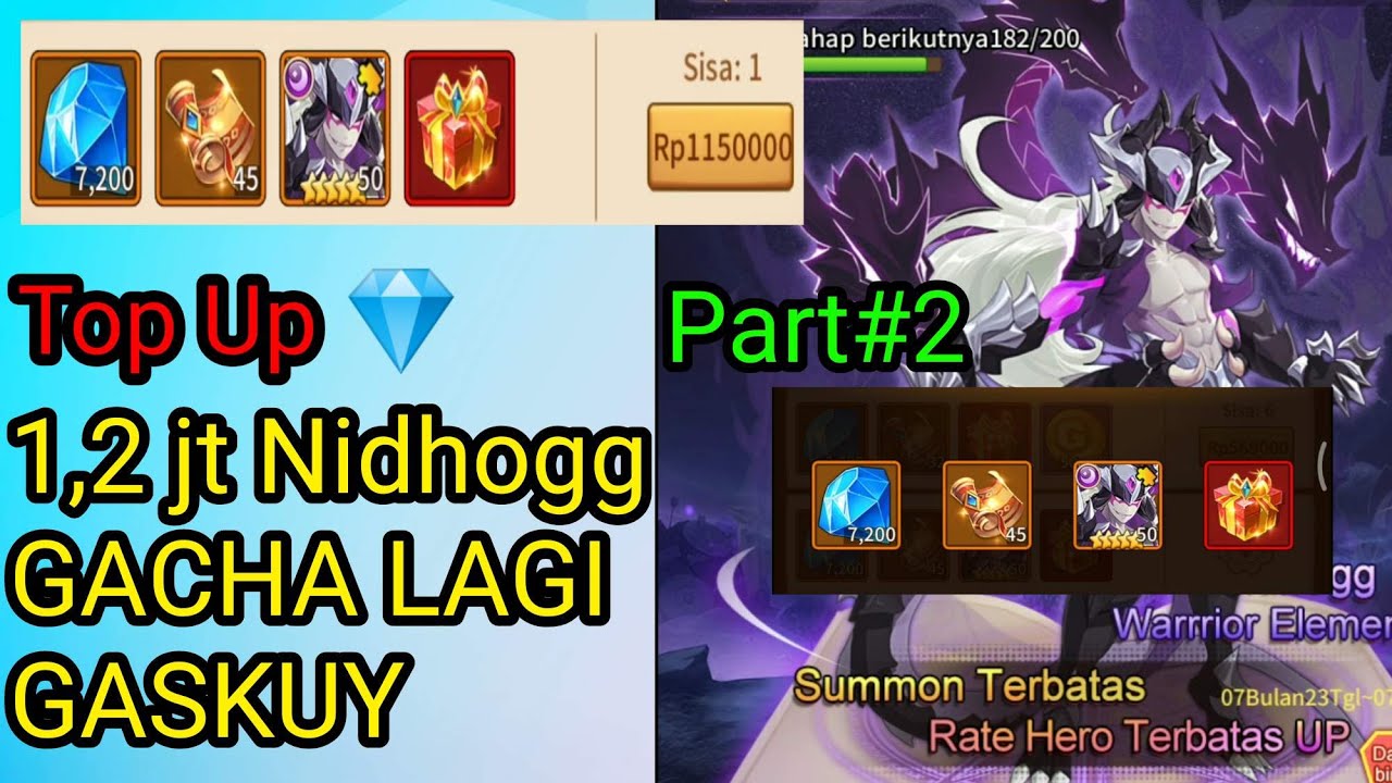 TOP NIDHOGG 1,2JT GASKEUN GACHA LAGI CUY PART#2 | IDLE LEGENDS - YouTube