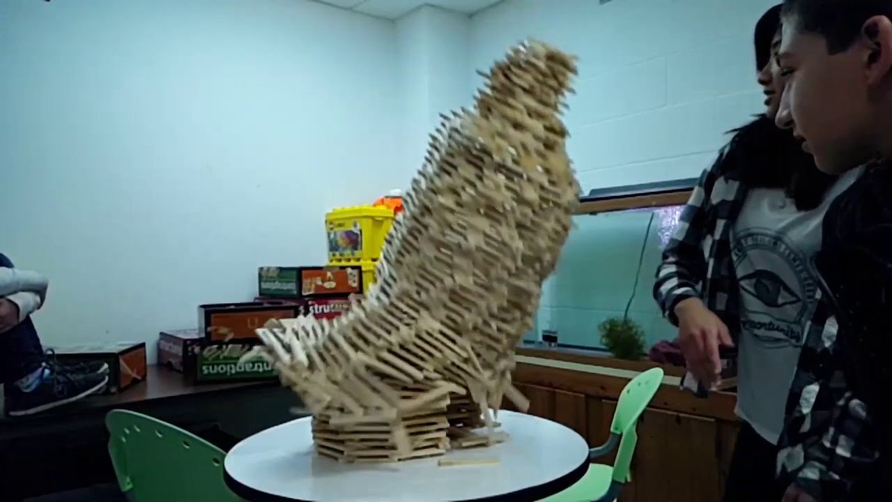 Keva Plank Tower Punch Slo-Mo and reverse - YouTube