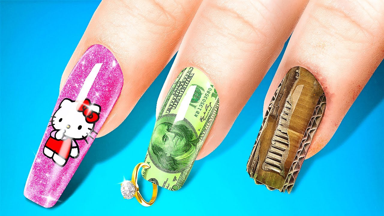 CREATIVE DIY NAIL BEAUTY HACKS || Smart Girly Hacks by 123 GO! SERIES ...