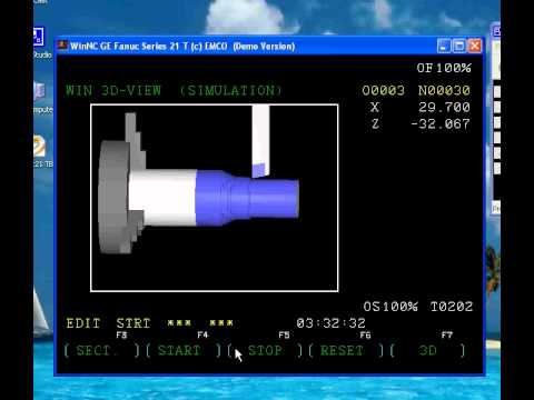 EMCO WinNC Fanuc TB - YouTube