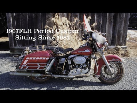 Harley-Davidson 1967 FLH Period Custom Shovelhead Sitting Since 1981 ...