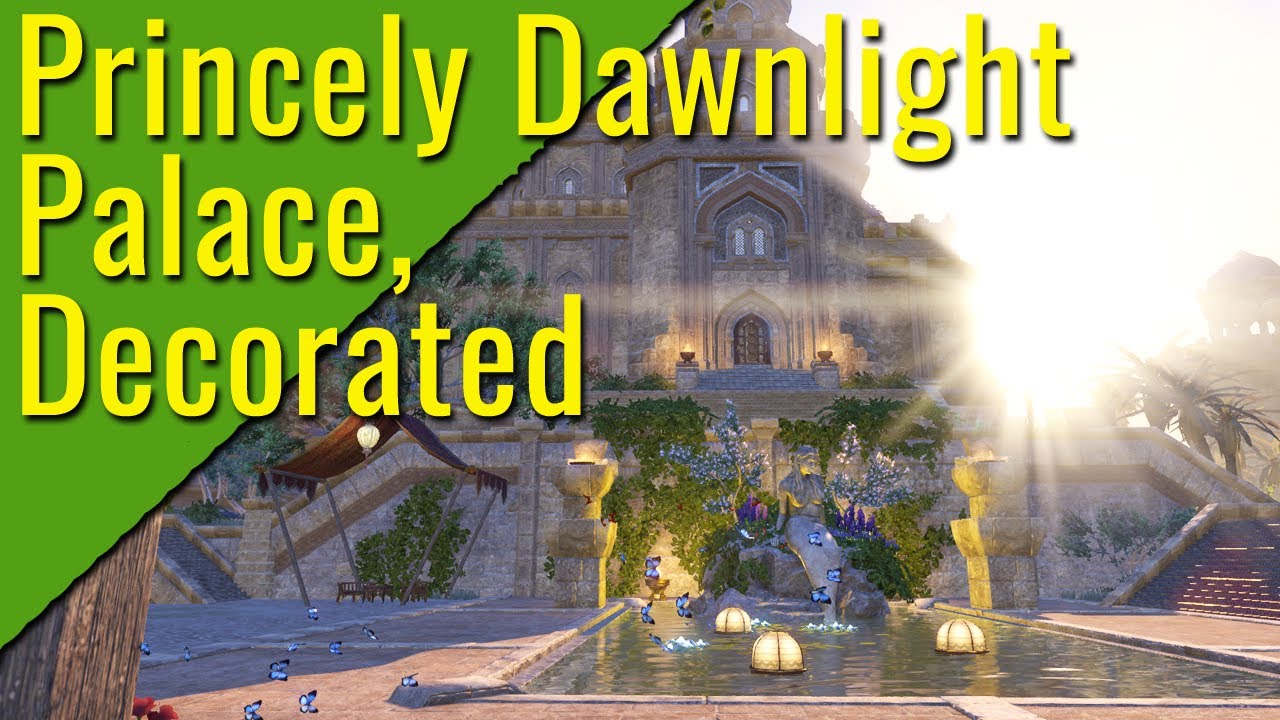 Princely Dawnlight Palace Decorated: Elder Scrolls Online Housing - YouTube