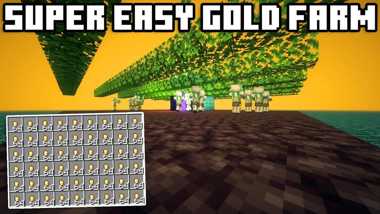 Building an SUPER EASY GOLD FARM in Minecraft!! - YouTube