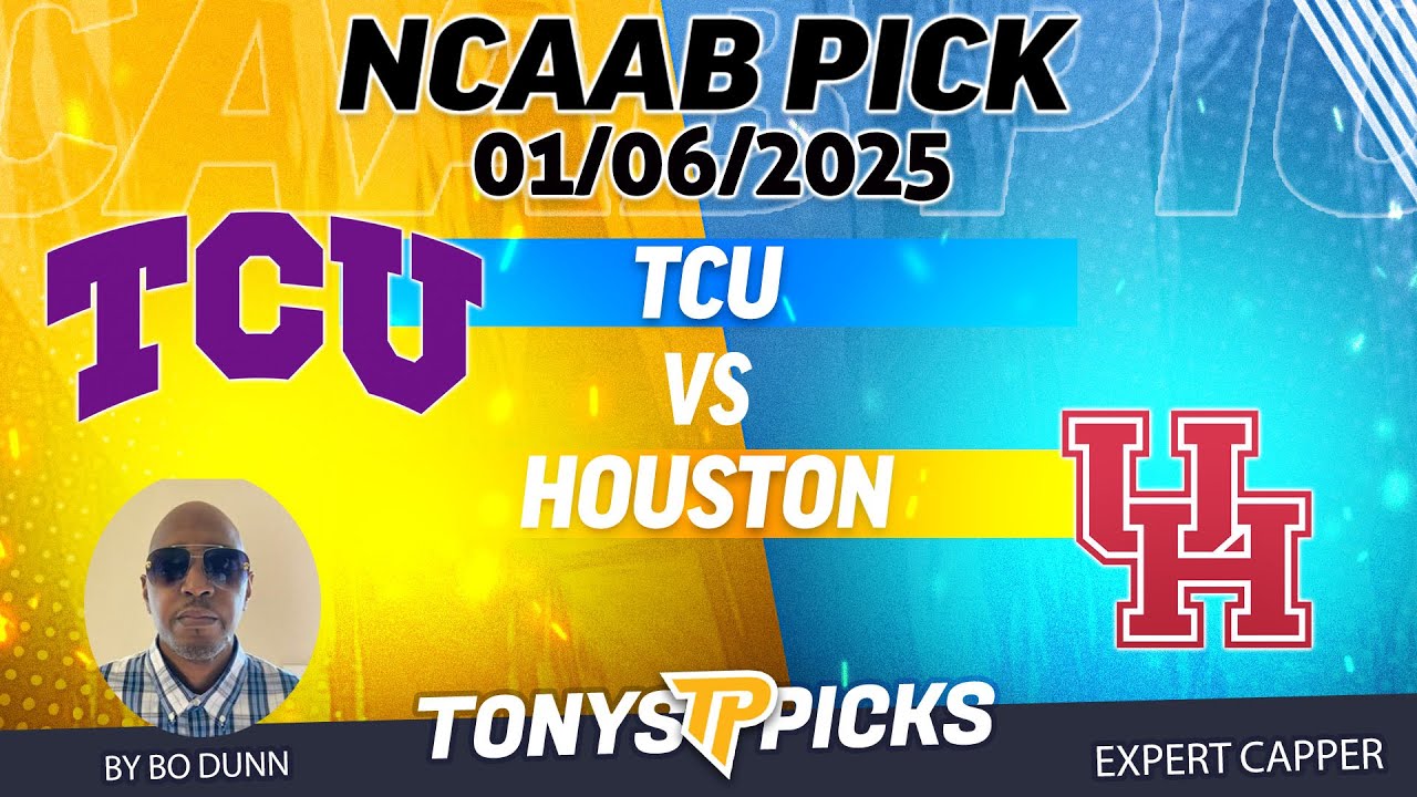 TCU vs Houston 1/6/25 FREE NCAAB Prediction for Bet - YouTube