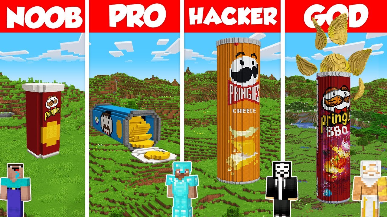 Pringles Build Battle Challenge - Noob vs Pro vs Hacker vs God ...