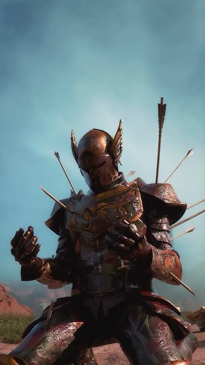 knight falls to his knees with arrows in back #knight - YouTube