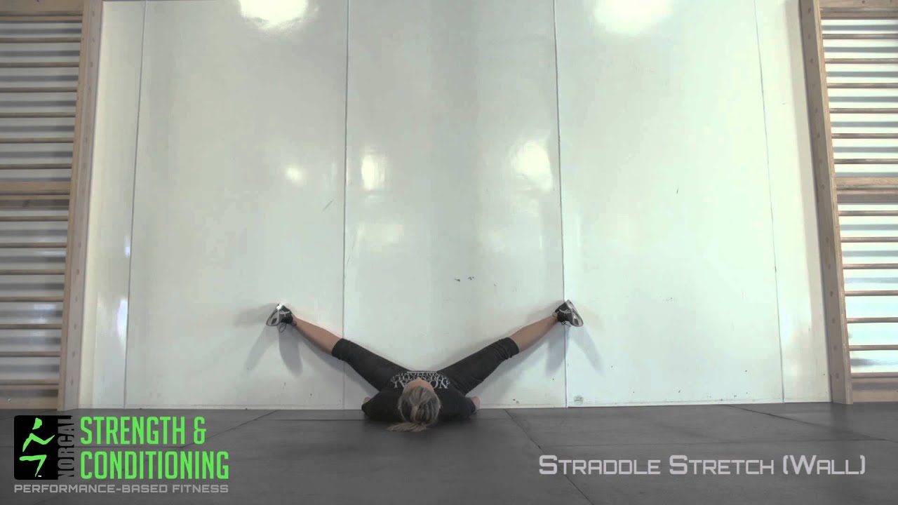Straddle Stretch Wall - YouTube