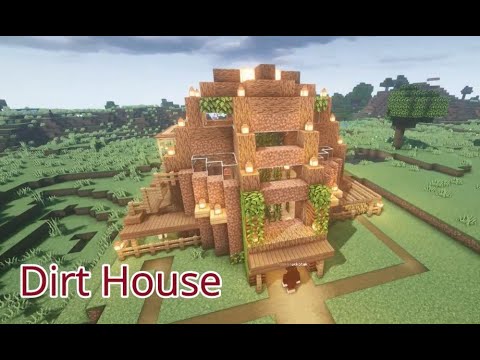 MINECRAFT. Membuat RUMAH DIRT l TUTORIAL build DIRT HOUSE - YouTube