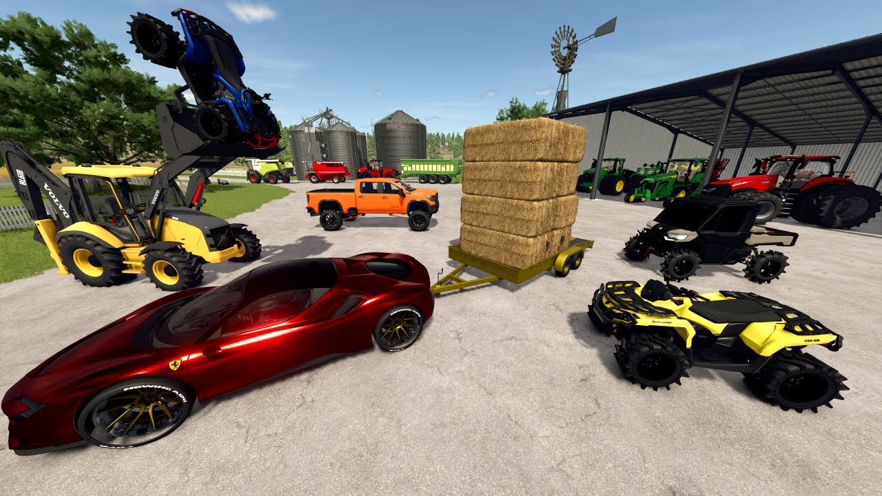 Rich Farmer Buys New Cars and Tractors for the Farm | Farming Simulator ...