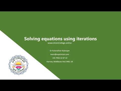 Solving equations using iterations - YouTube
