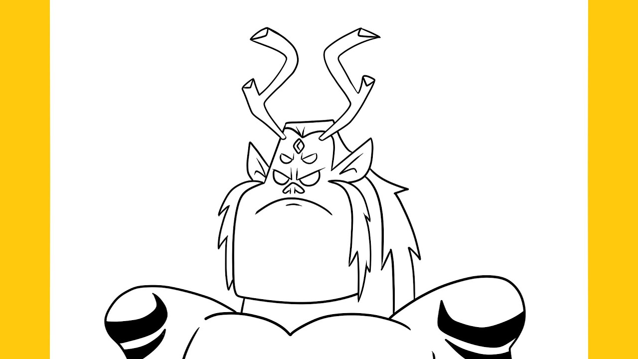 How to draw Trigon with guidelines step by step (Teen Titans Go!) - YouTube