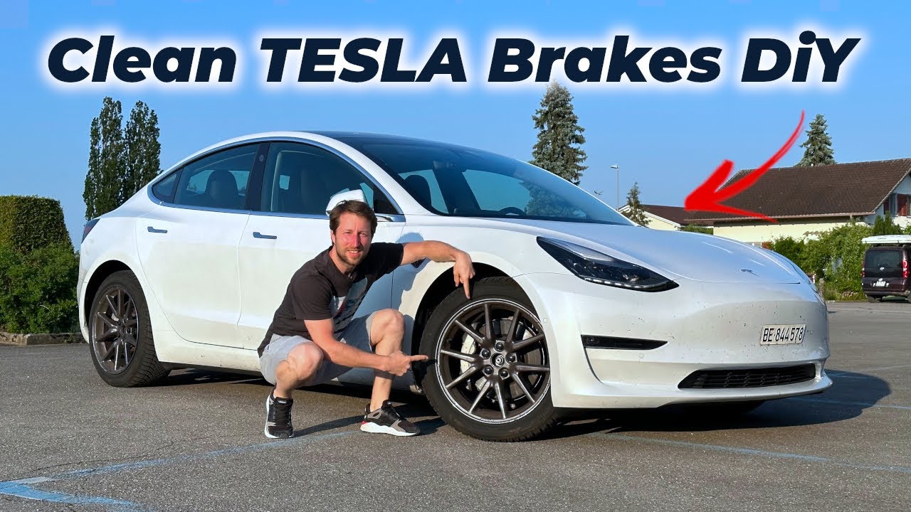 How to Clean TESLA Brake Discs and Pads without Demonting Them Brake ...