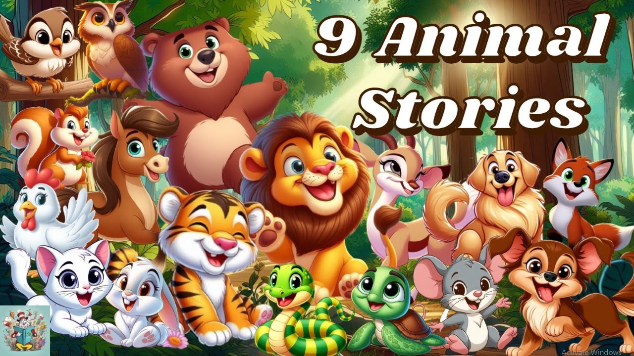 9 Animal Stories | Kid's English Learning Stories | Kid's Moral Bed ...