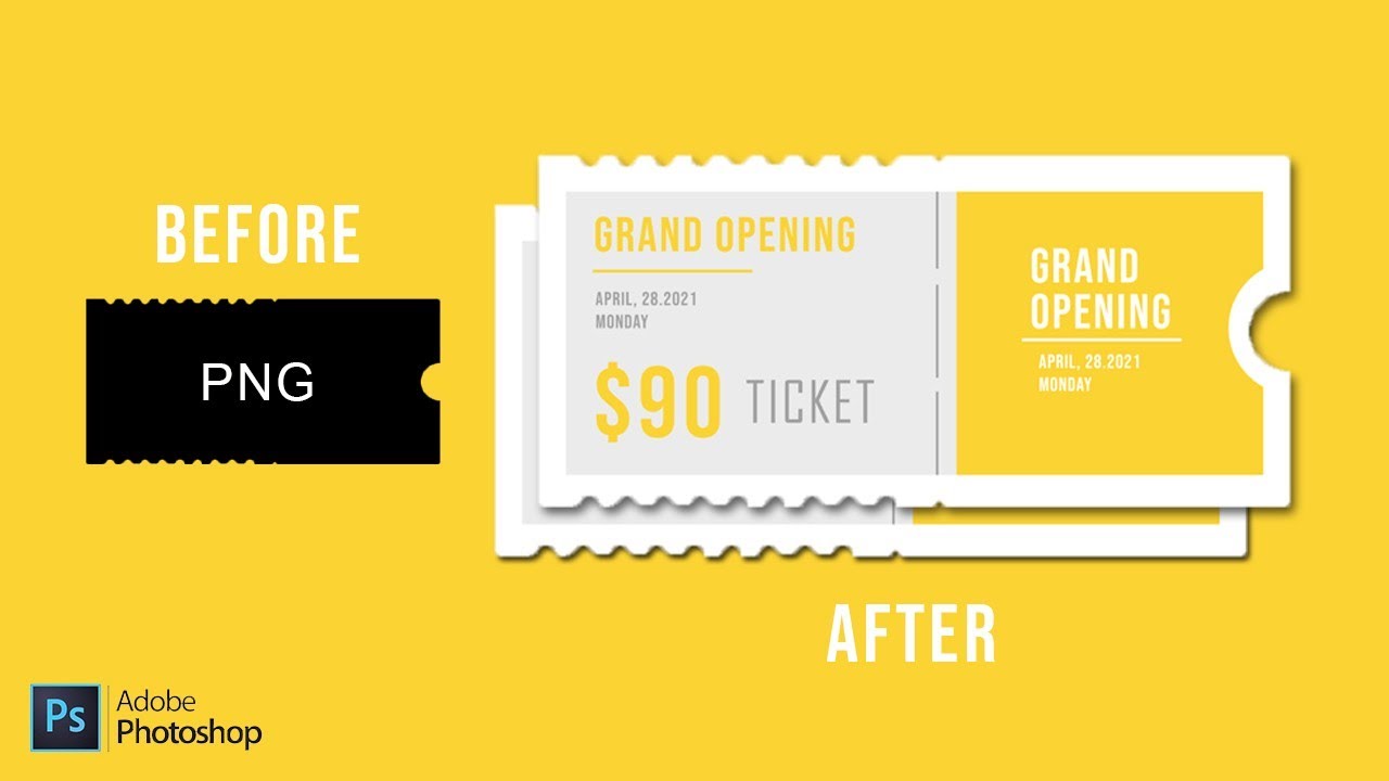 Tutorial Ticket Design | Tutorial desain Tiket | Photoshop - YouTube