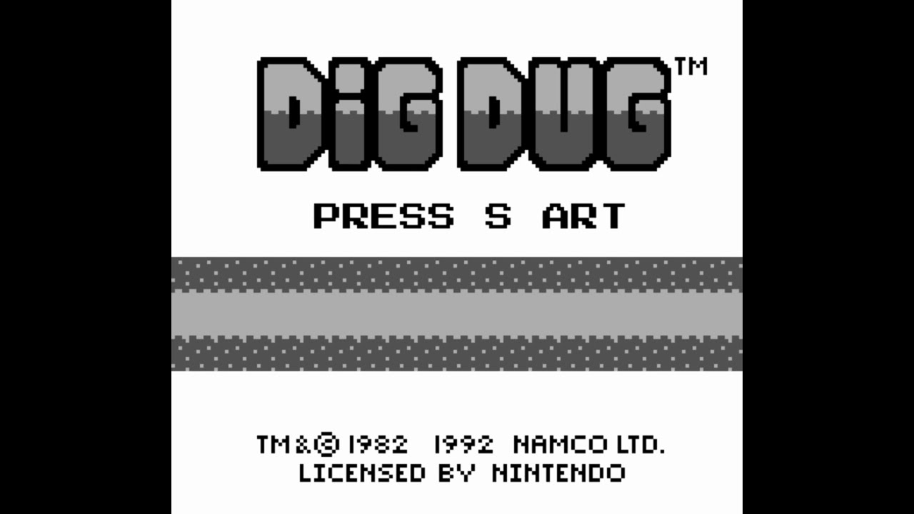 Dig Dug (Game Boy) – Écran-titre (Europe) – 1080p - YouTube