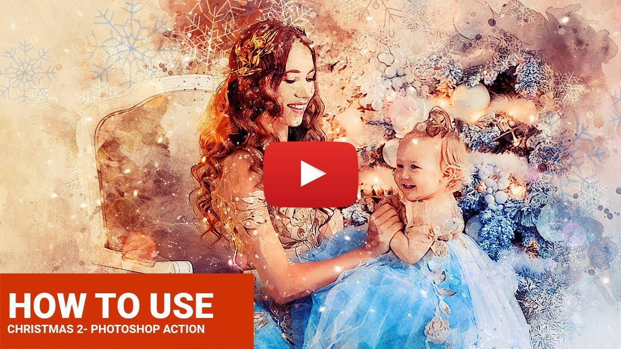Free Christmas Photoshop Action Video Tutorial - YouTube
