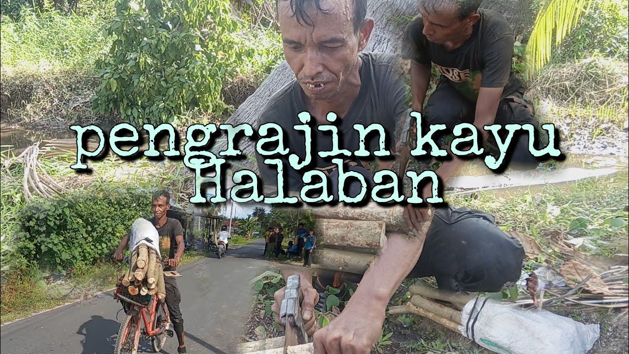 Pengrajin kayu buat gagang pisau parang, Halaban wood craftsman - YouTube