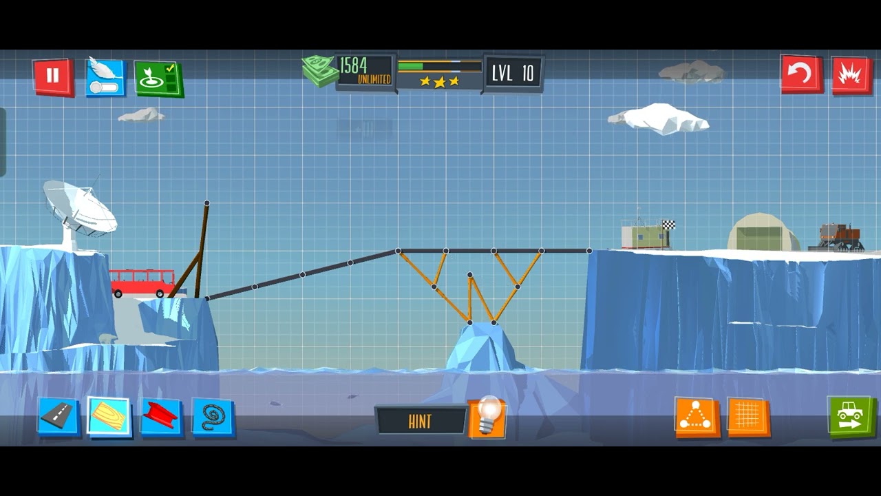 Build A Bridge Level 10 ( 3Star ) Game Xây Cầu - YouTube