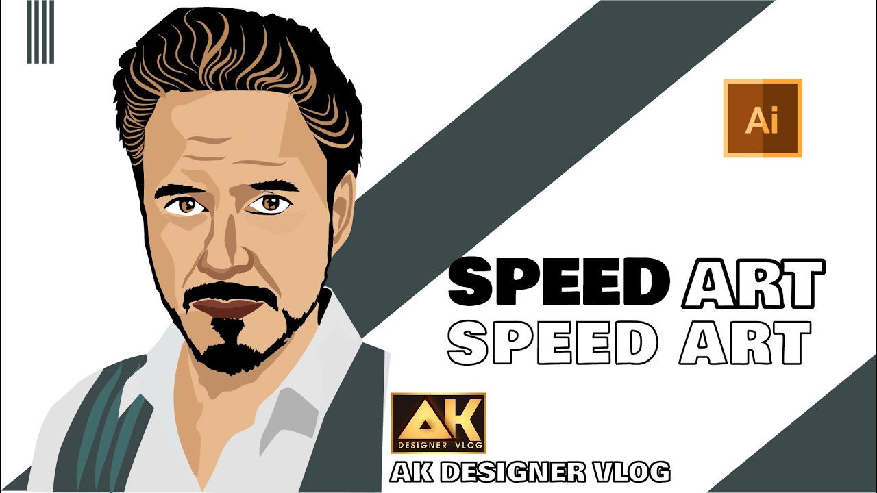Robert Downey Jr Vector Portrait | Vexel Art | Adobe illustrator CC | # ...