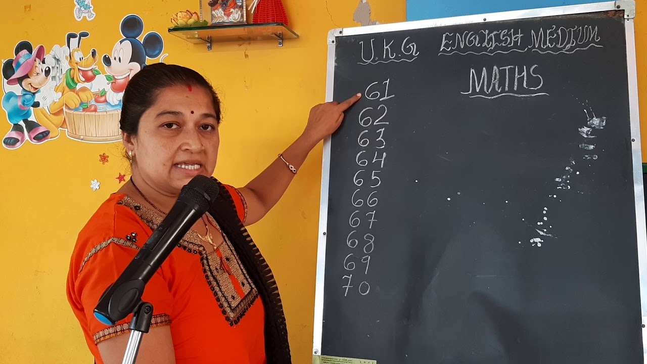 61 To 70 Numbers UKG ENGLISH Medium Vibho Pre School YouTube