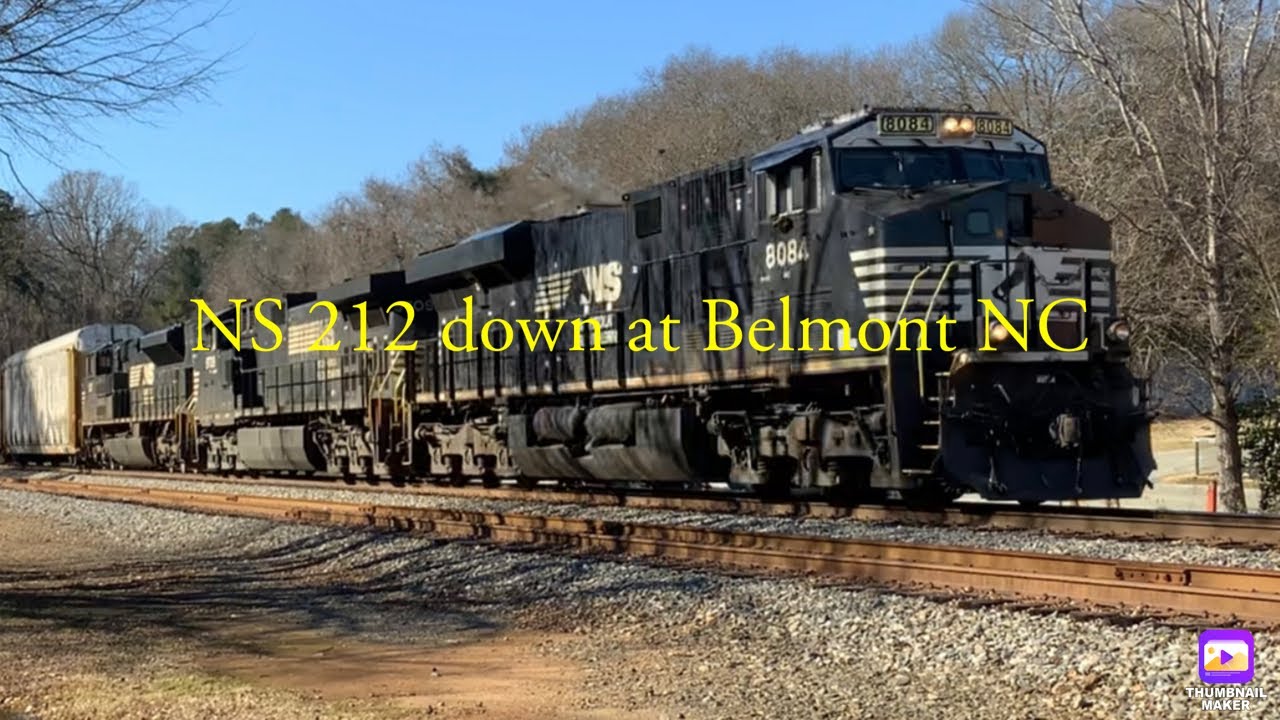 NS 212 passes Belmont NC with NS 8084 in the lead 2/6/2022 - YouTube