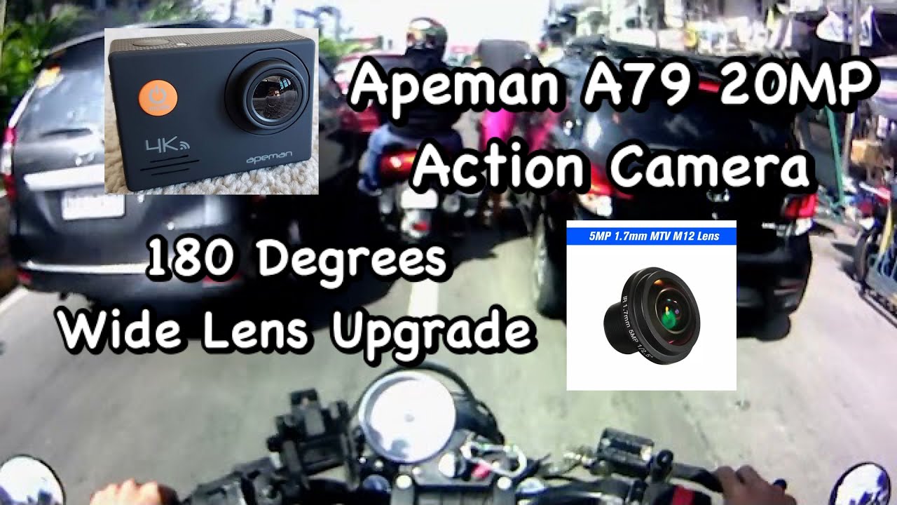 Action Camera Upgrade | Apeman A79 Lens Upgrade | 180° Wide Lens | #7 ...