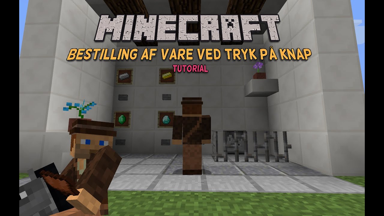 [DANSK] Minecraft - Bestilling af vare ved tryk på knap - YouTube
