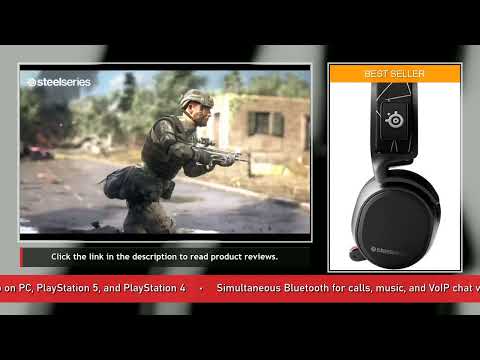SteelSeries Arctis 9 Dual Wireless Gaming Headset – Lossless 2.4 GHz Wireless + Bluetooth – 20+ Hou