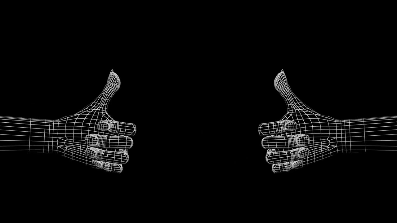 Fingers 3D animation. Hand 3D animation. Wrist animation. Mesh texture ...