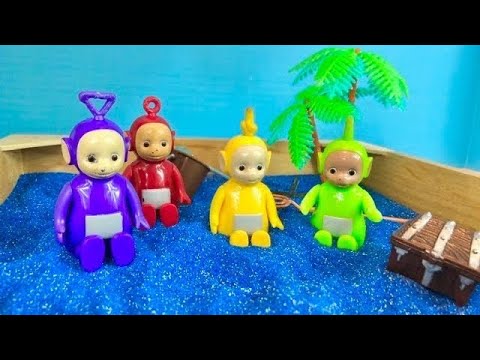 TELETUBBIES Toys Treasure Hunt Blue Sandbox Digging - YouTube