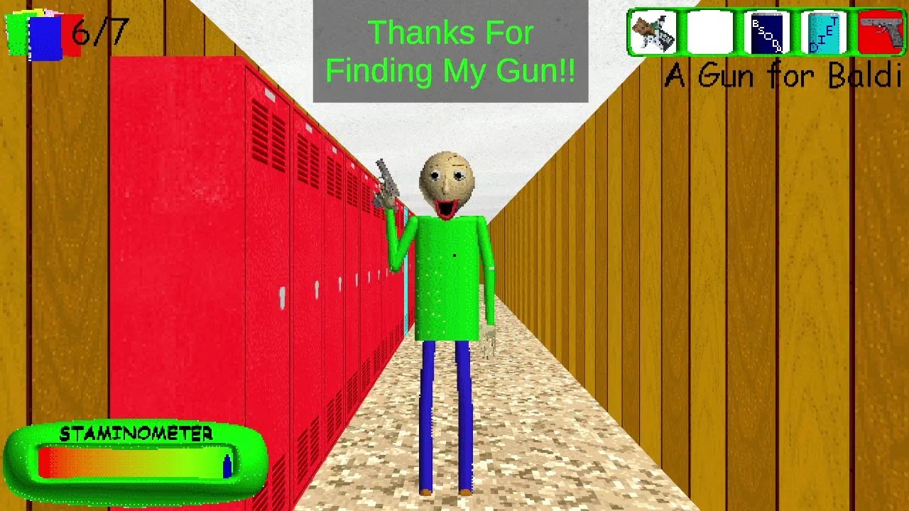 A Gun for Baldi in Baldi's Basics Plus (BB+ V0.6 Mod) - YouTube