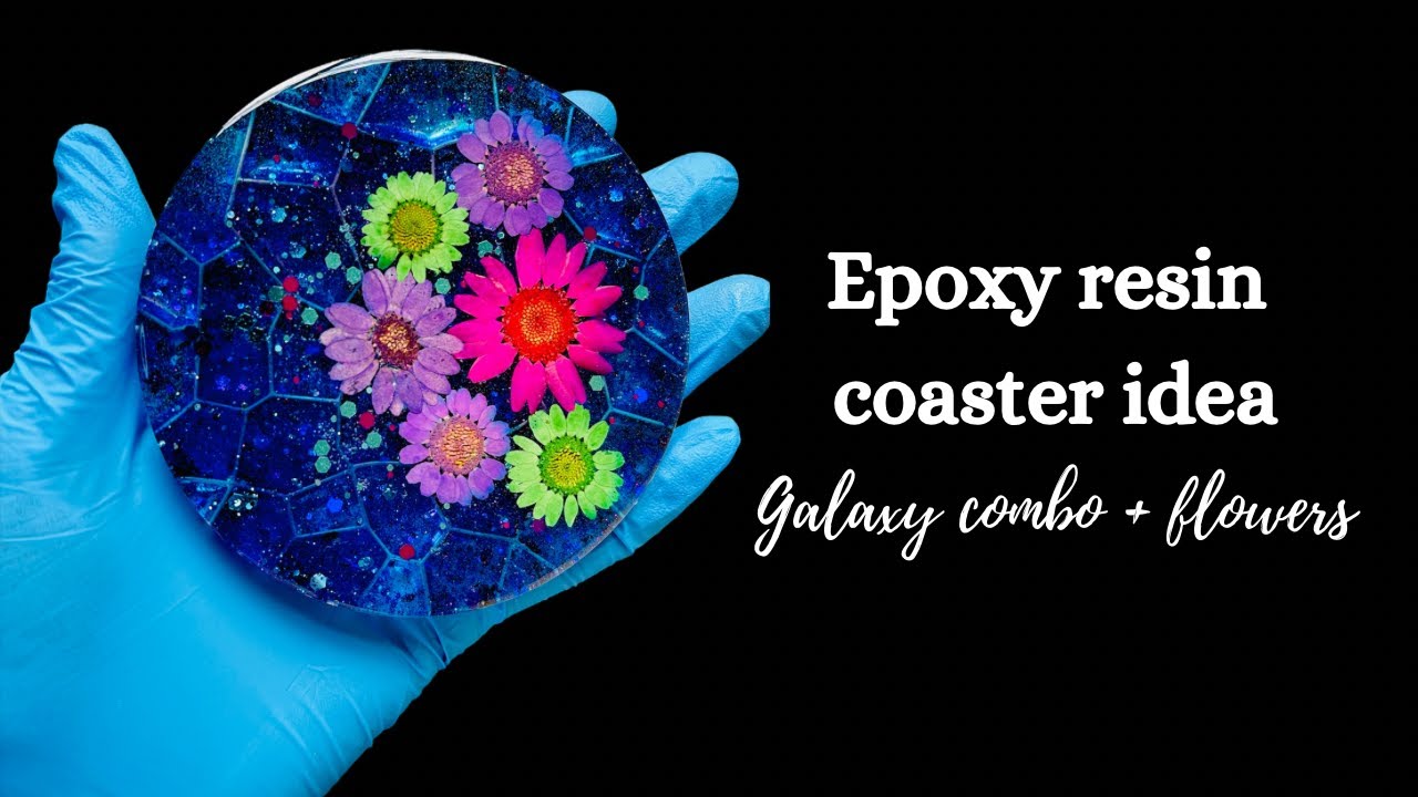 Epoxy art tutorial ^^, DIY resin coaster - YouTube
