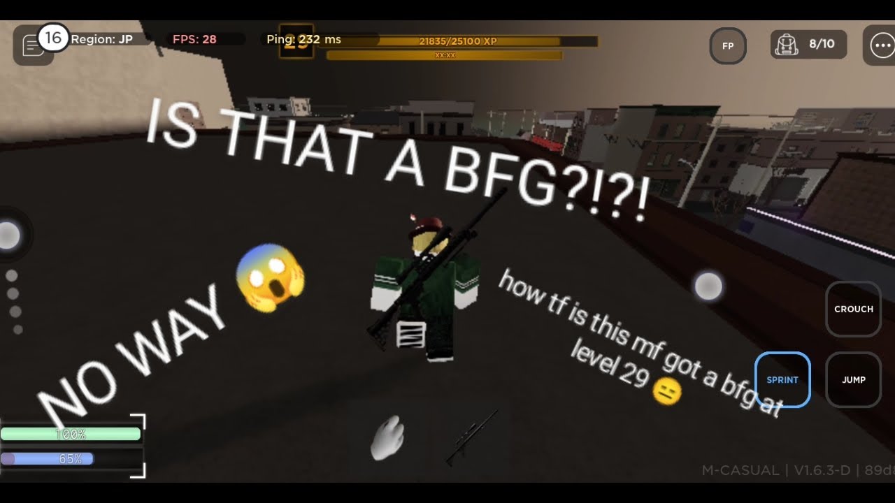 The BFG in Criminality mobile | Roblox Criminality - YouTube