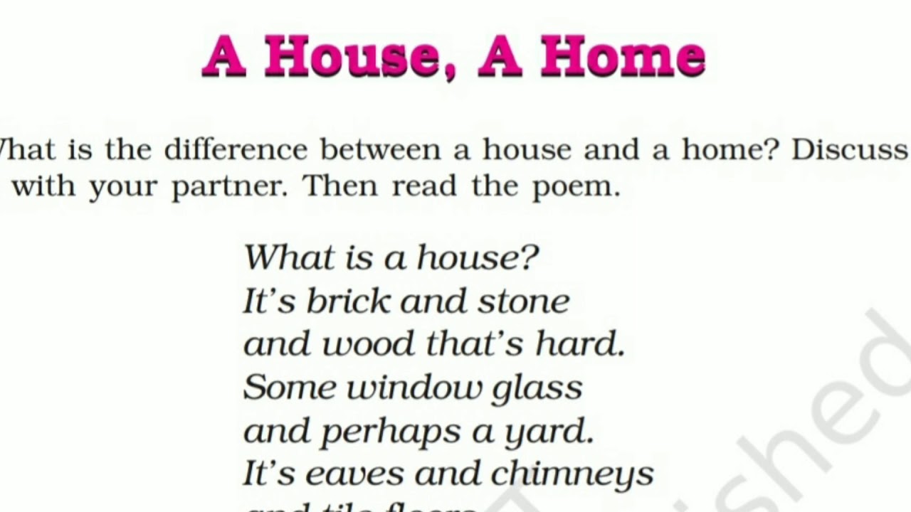 Question Answer Exercise Class 6 Poem A House A Home question-answer-exercise-class-6-poem-a-house-a-home