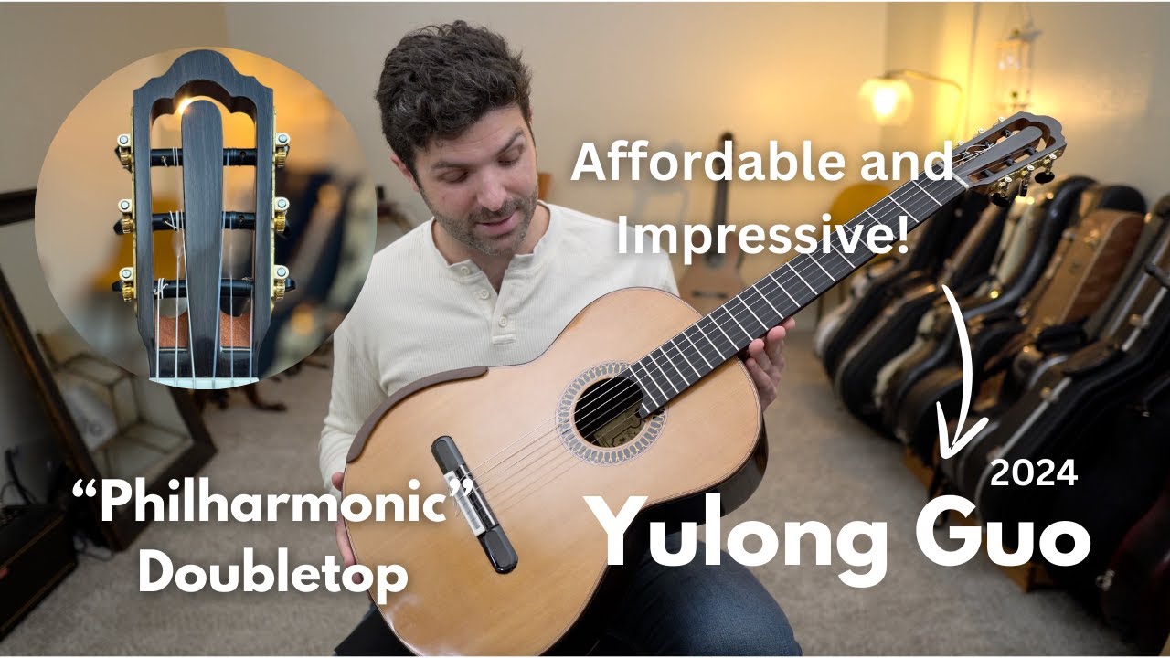 Yulong Guo "Philharmonic" Cedar Doubletop Classical Guitar Review and Demo | GuitarCollection ...