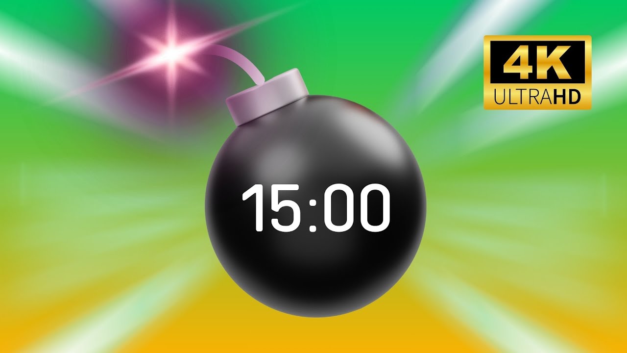 15 MINUTE TIMER BOMB - With final explosion Countdown timer 4k - YouTube