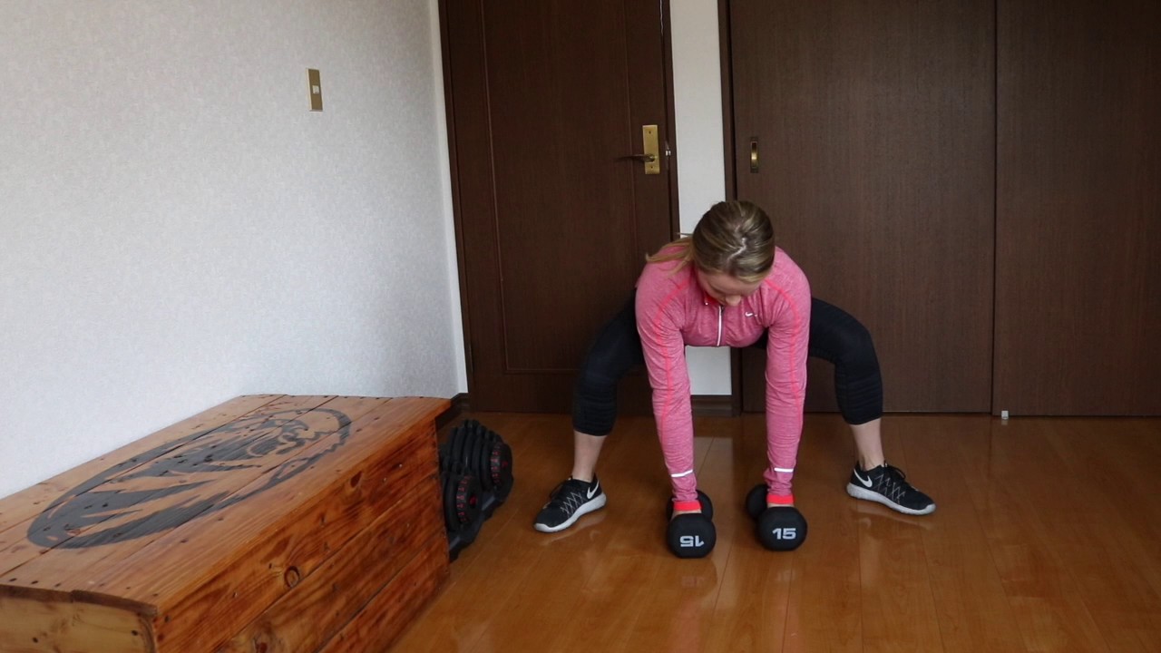 Alternating Dumbbell Sumo Row - YouTube