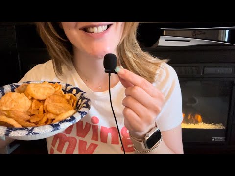 ASMR Lo-fi Whisper Ramble & Eating Chips - YouTube