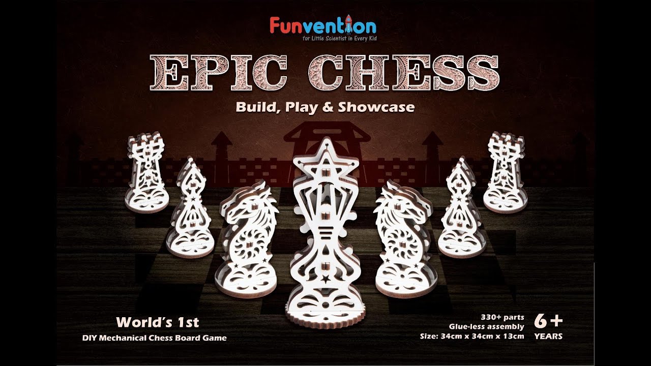 Funvention - Epic Chess (DIY Mechanical Chess Board Game) Premium Chess ...
