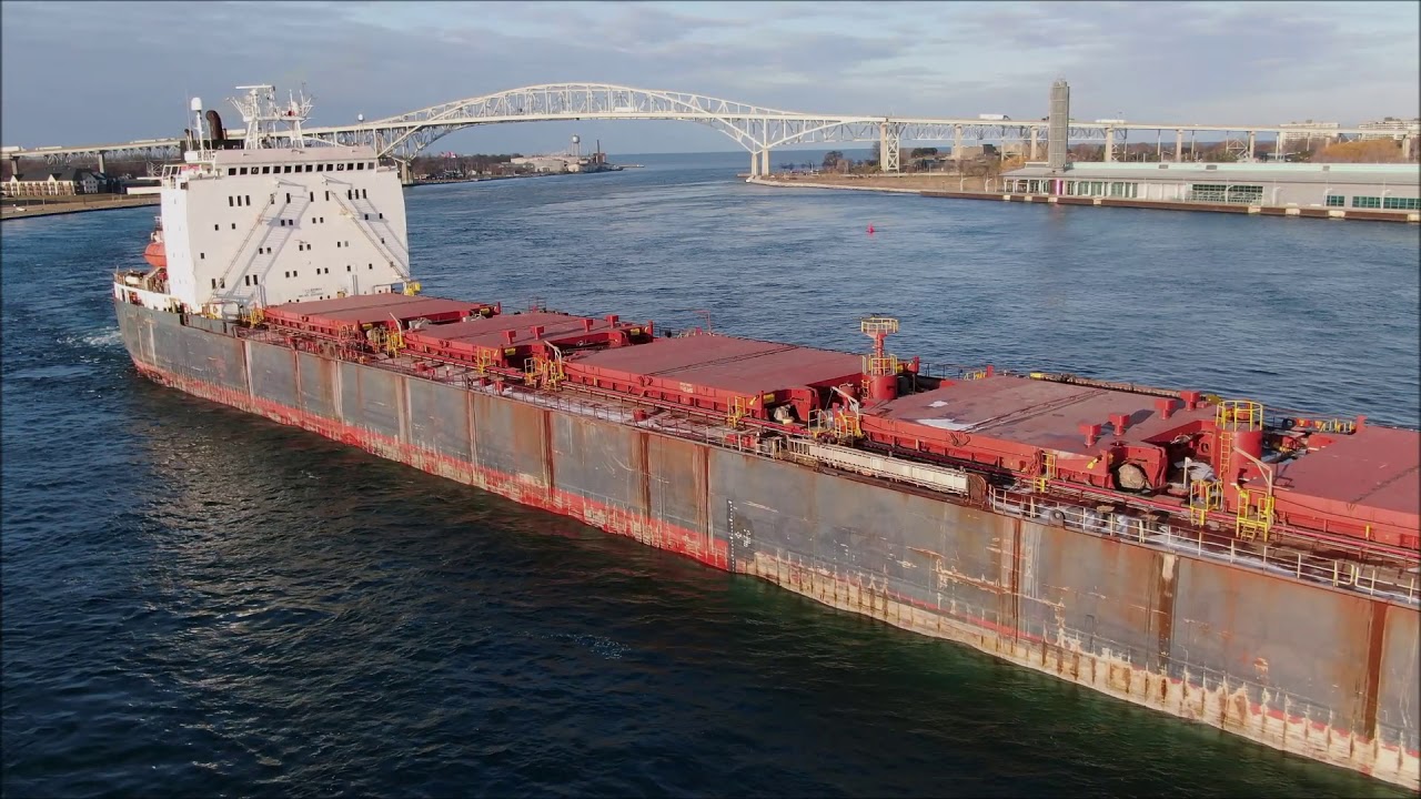 ALGOMA GUARDIAN - Downbound Port Huron, Michigan 12-17-2019 - YouTube