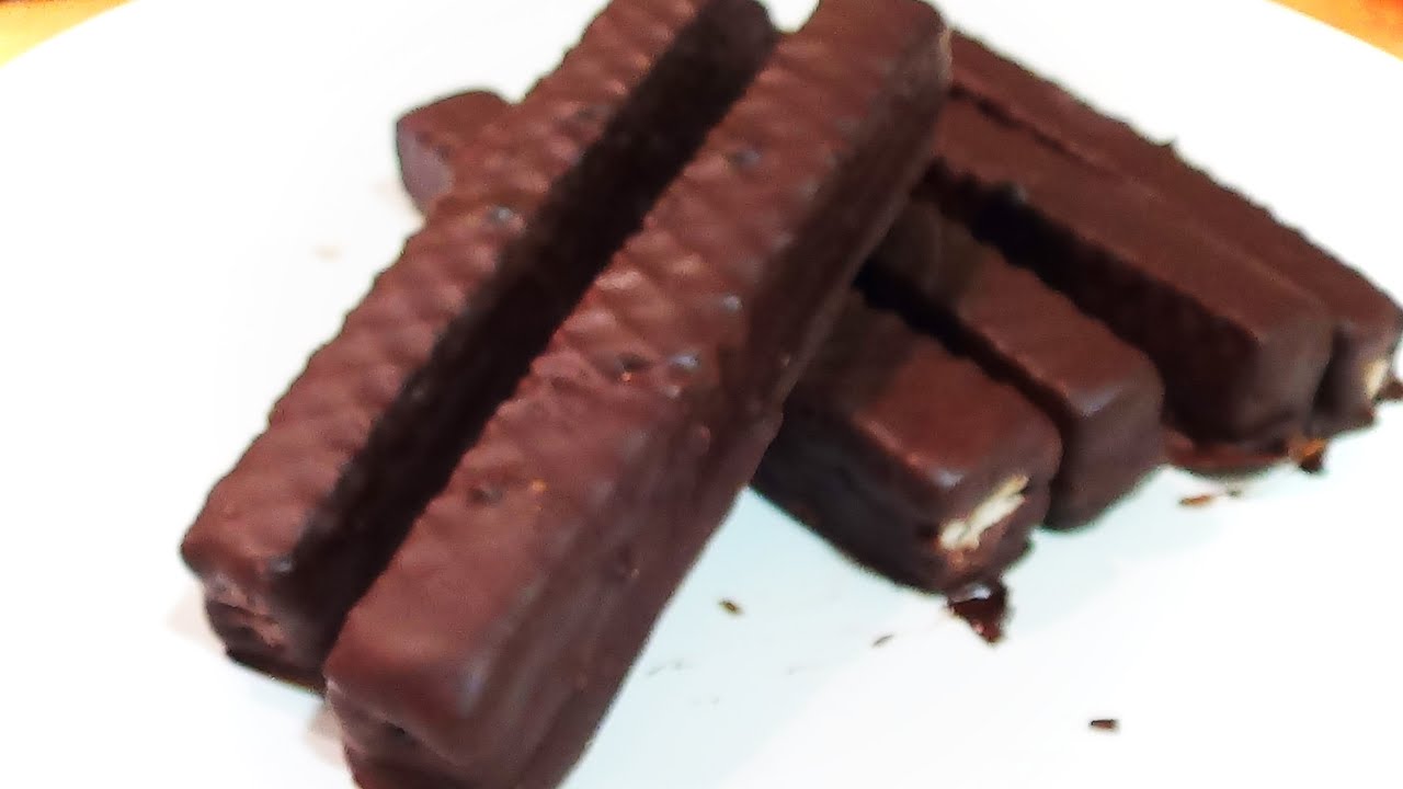 Barritas de chocolate tipo Kitkats - YouTube