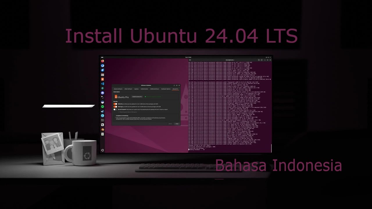 Install Linux Ubuntu 24.04 LTS Di Laptop kentang | Bahasa Indonesia ...